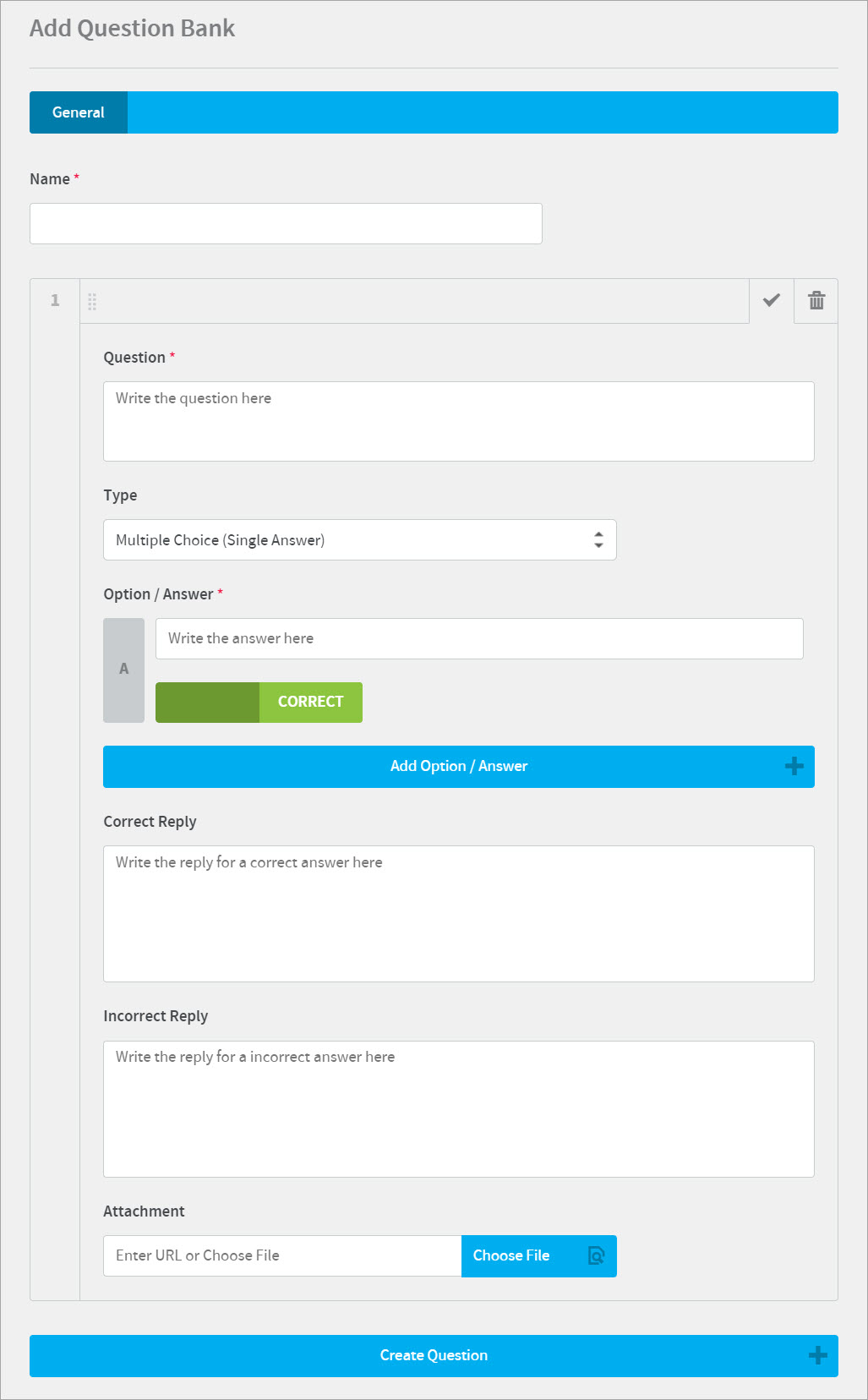 Add: Question Bank – Absorb Help Center