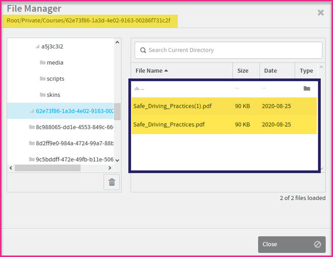 File Manager & Visibility – Absorb Help Center