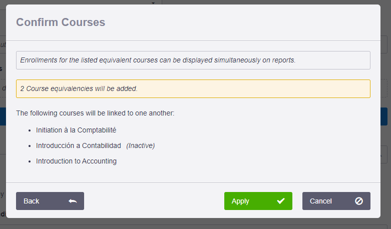 Course Equivalencies – Absorb Help Center
