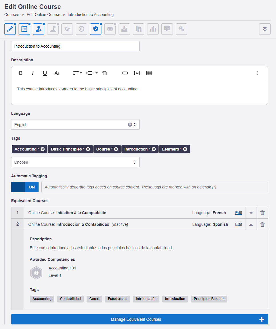 Course Equivalencies – Absorb Help Center