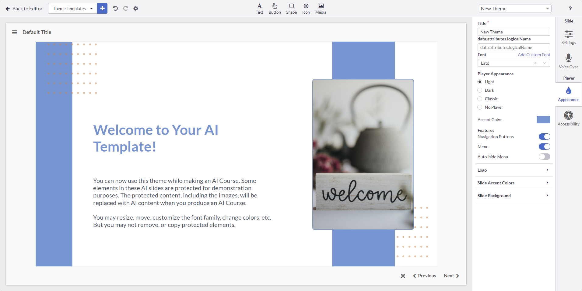 Custom Themes in Create AI – Absorb Help Center