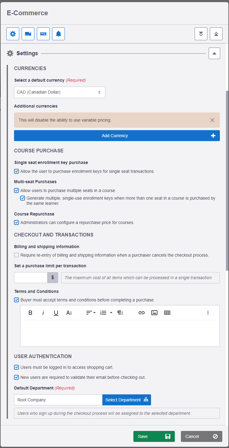 Getting Started with E-Commerce – Absorb Help Center