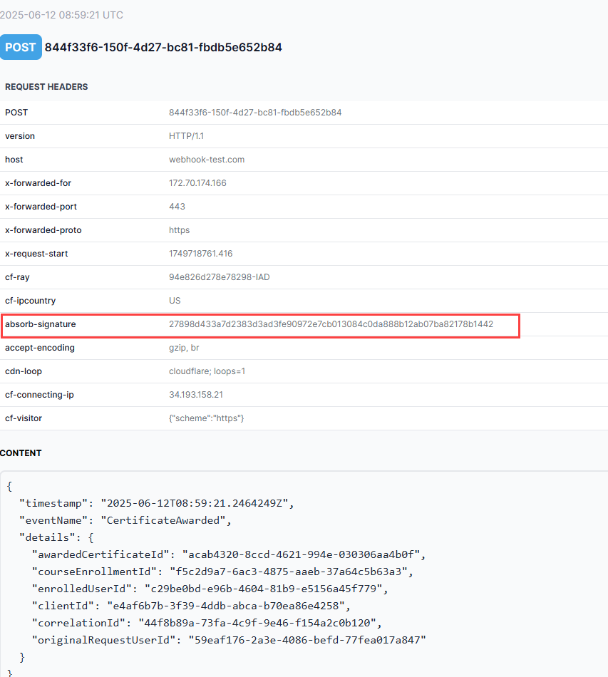 Webhooks – Absorb Help Center