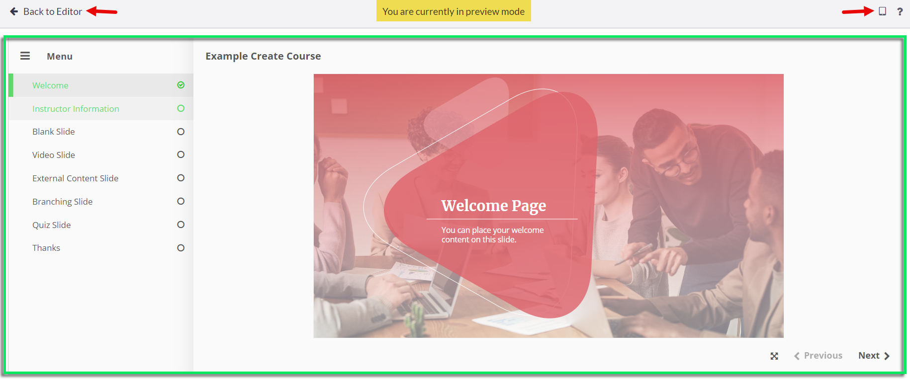 Absorb Create Course Modes – Absorb Help Center