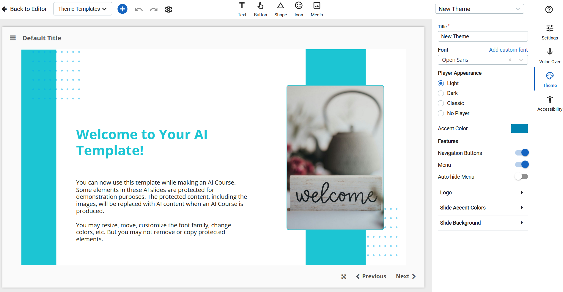 Custom Themes in Create AI – Absorb Help Center